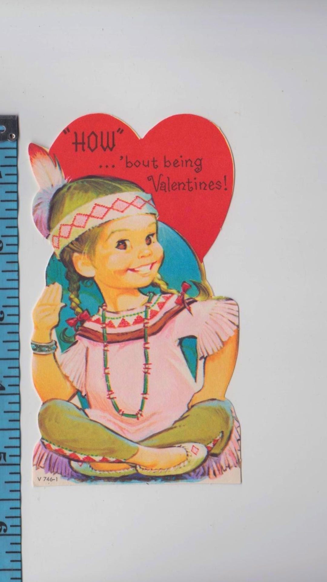 Vintage Original Card Native American INDIAN Girl W DRUM HOW 'bout ...