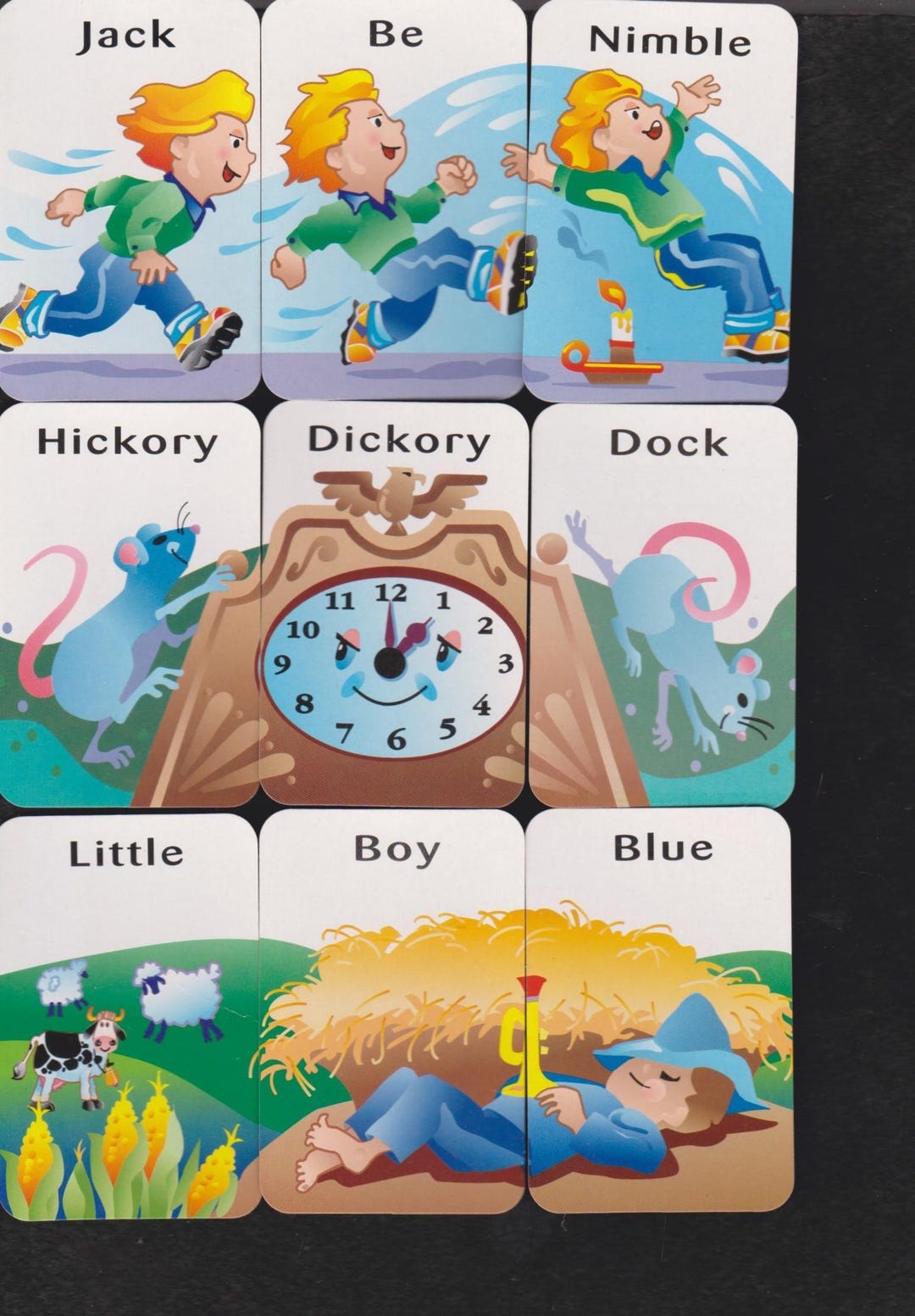 Vintage NURSERY RHYMES Mix-ups Card Game Complete Mother Goose,little ...
