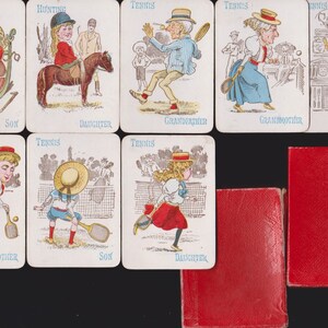 Antique OLD MAID Card Game English Sport Tennis,hunting,fishing ...