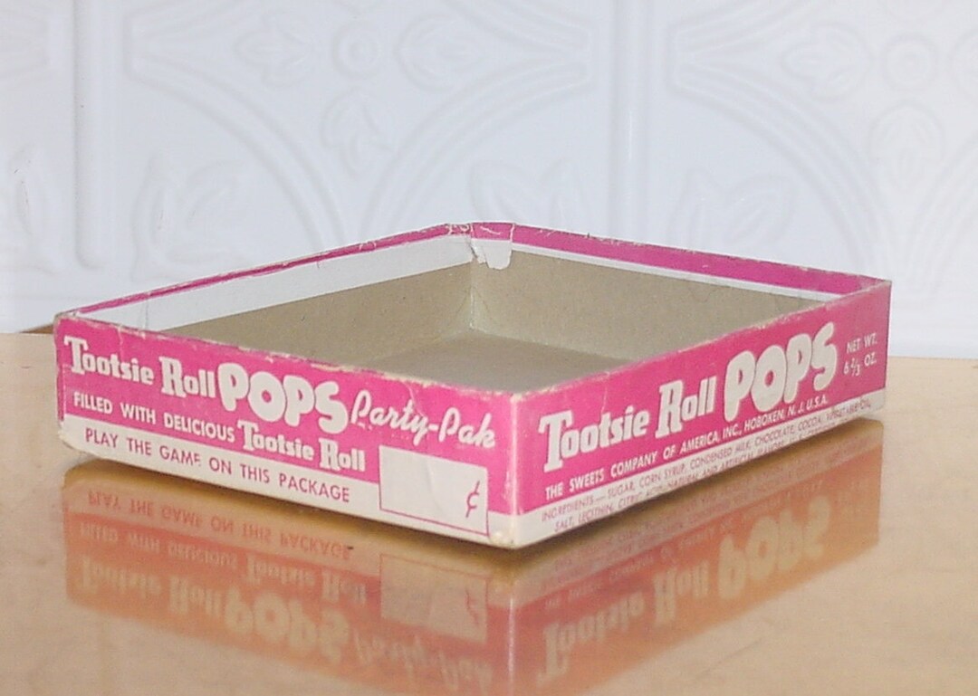 Vintage TOOTSIE Roll POPS Candy EMPTY Box T.V Show's Pinky Lee ...