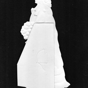 VICTORIAN BRIDE & GROOM Repro Antique Diecut Big Greeting Card, Stand ...