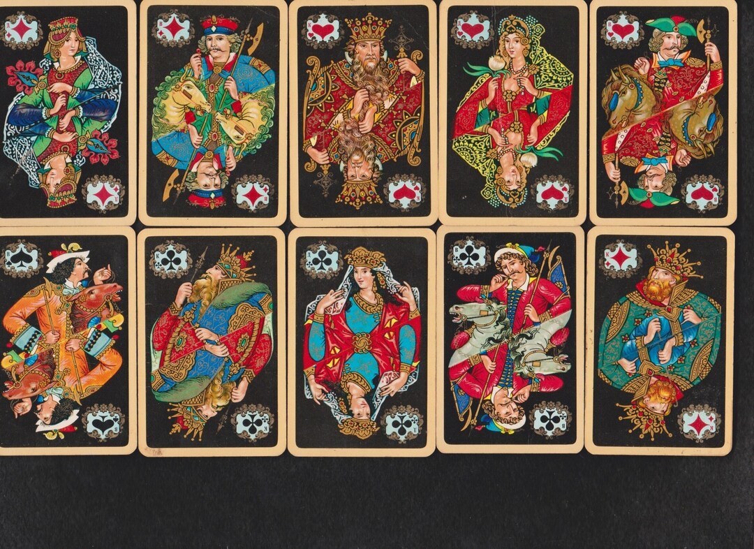 Vintage Playing FACE CARDS Lot/10 From Jubilee Commemorative Deck W ...