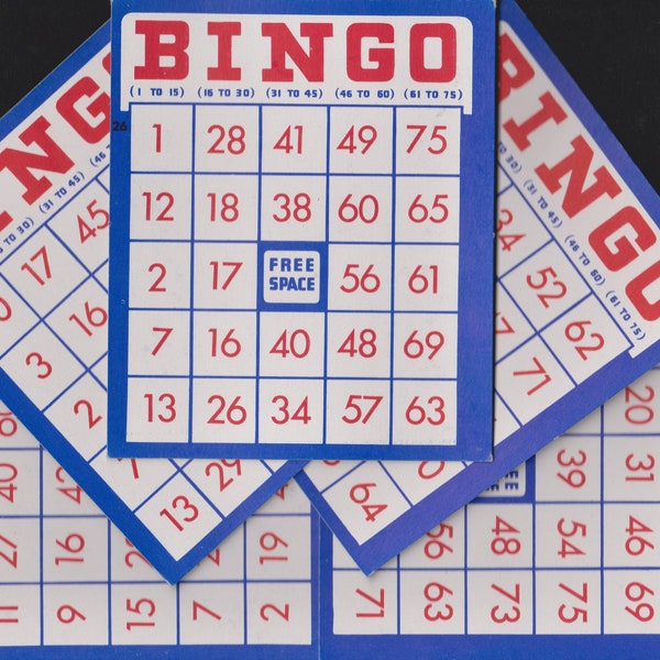 Red White Blue Bingo Cards - Etsy