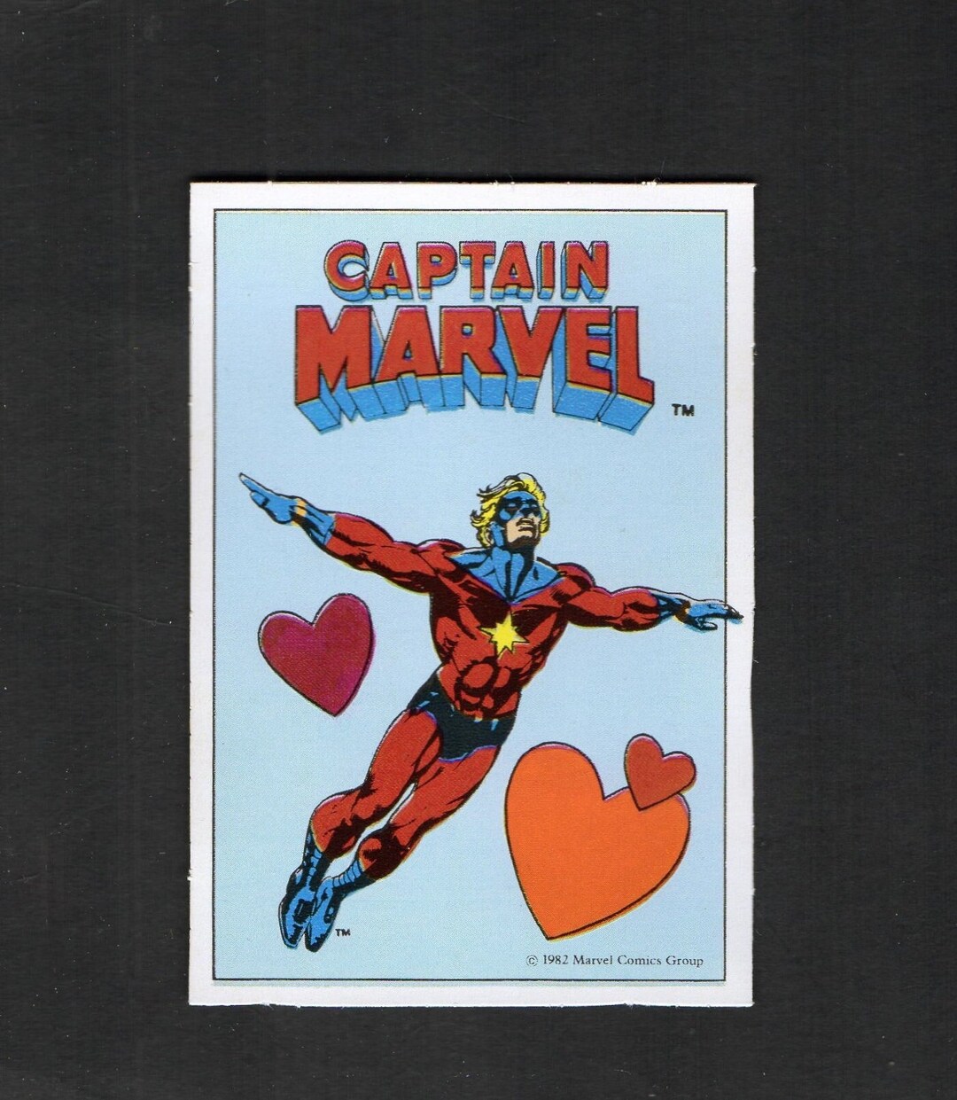 Vintage CAPTAIN MARVEL Comics Card Valentine You're A Marveloriginal ...