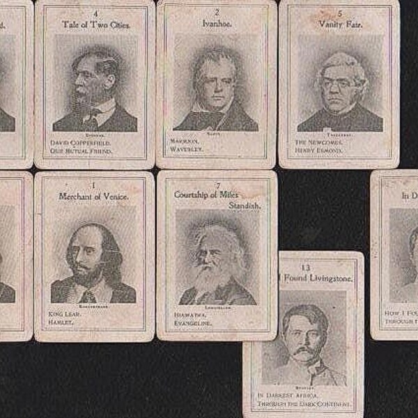 Authors Card Game - Etsy