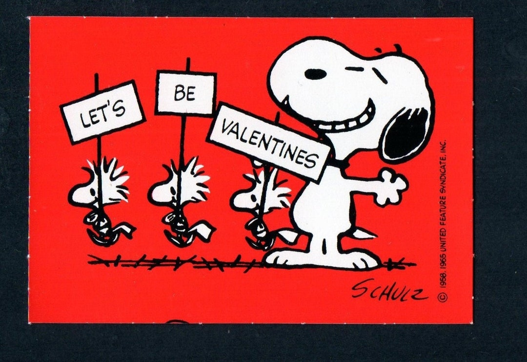 Vintage Peanuts Card SNOOPY & Woodstock,bird Friends Hold Protest ...