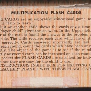 Vintage Math Flashcards MULTIPLICATION W GAME Rules,die Cut Shaped ...