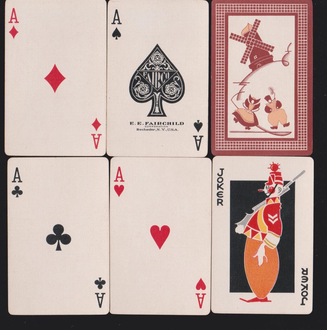 Vintage HOLLAND Theme Playing Cards Deck,back Design DUTCH Couple ...
