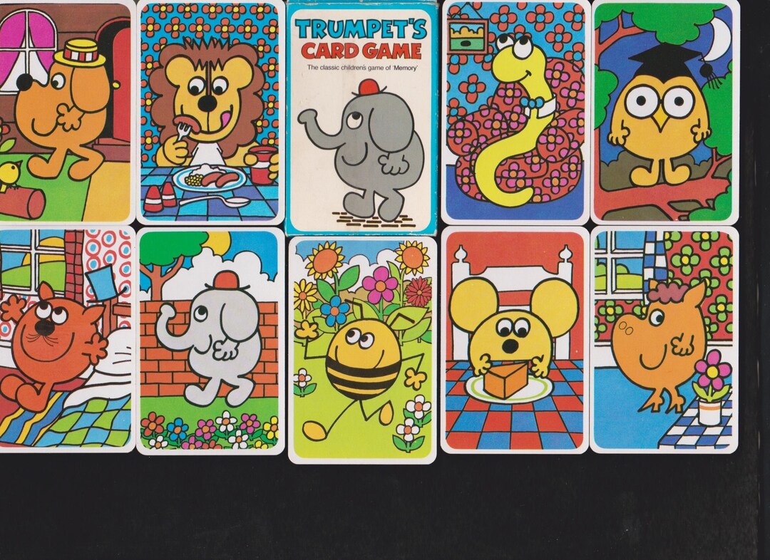 Vintage TRUMPET'S Card Game Complete ROGER HARGREAVES Anthropomorphic ...