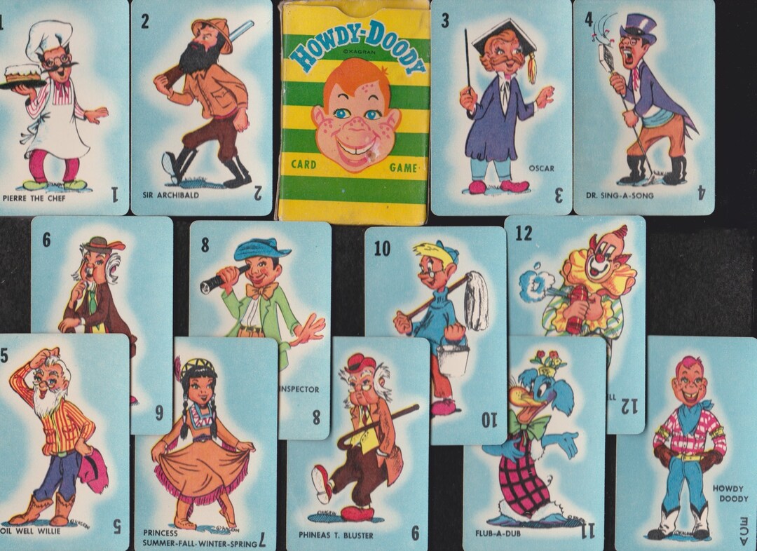 Vintage HOWDY DOODY Card Game COMPLETE Mid Century Kids T.V Show ...