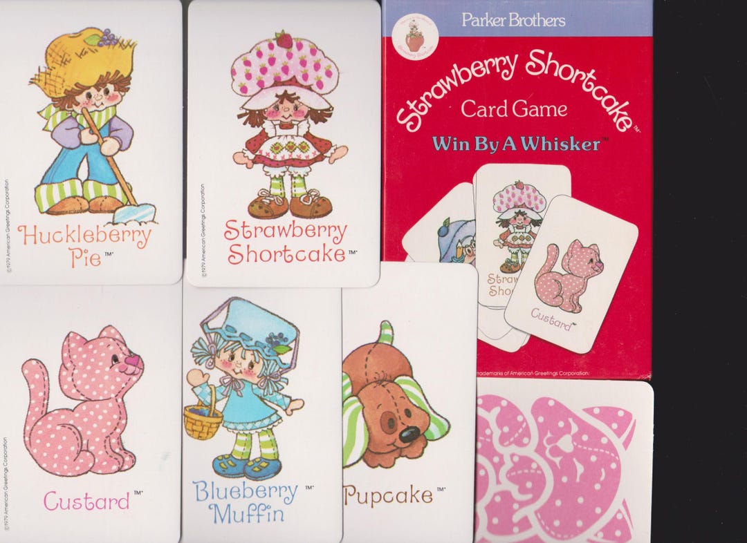 Vintage STRAWBERRY SHORTCAKE Card Game Win by A WHISKER W Postcard ...