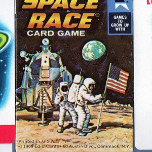 Vintage SPACE RACE Card GAME Complete Flight to Planets,moon,rockets ...
