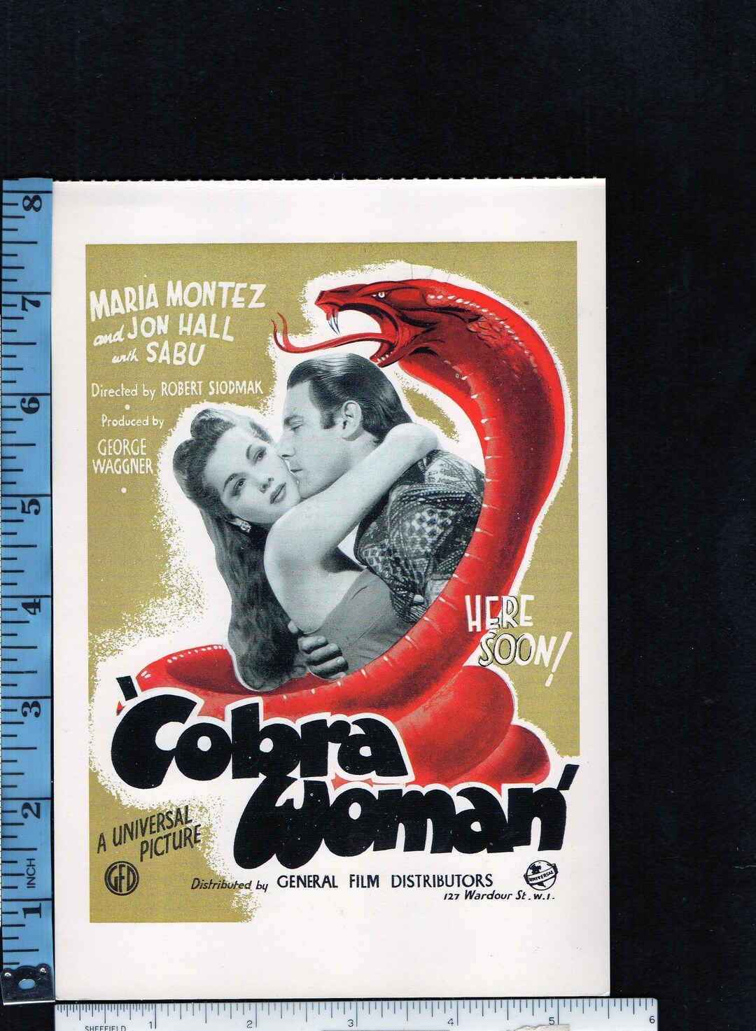 Horror Movie Postcard Retro Poster Reproduction COBRA WOMAN Frameable ...