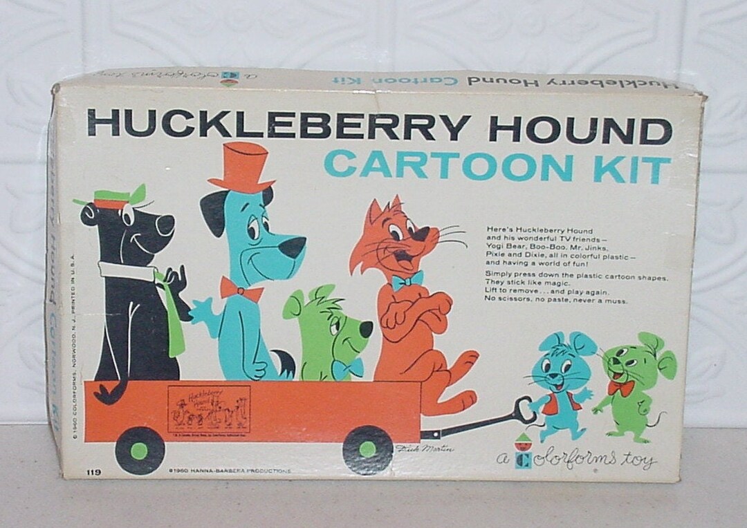 Vintage COLORFORMS Toy HUCKLEBERRY HOUND Cartoon Kit Anthropomorphic ...