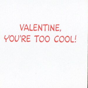 Vintage Peanuts Card SNOOPY as JOE Valentine,you're Too COOL! Charles ...