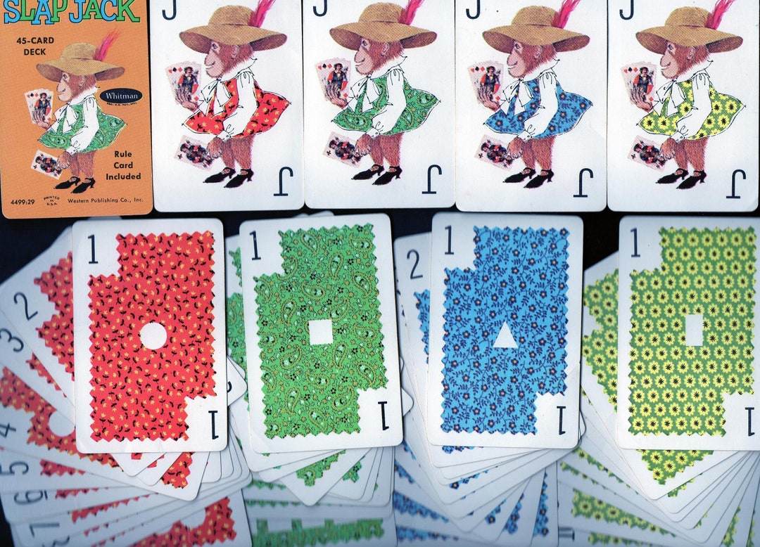 Vintage SLAP JACK Card Game Anthropomorphic Chimp Monkeys - Etsy