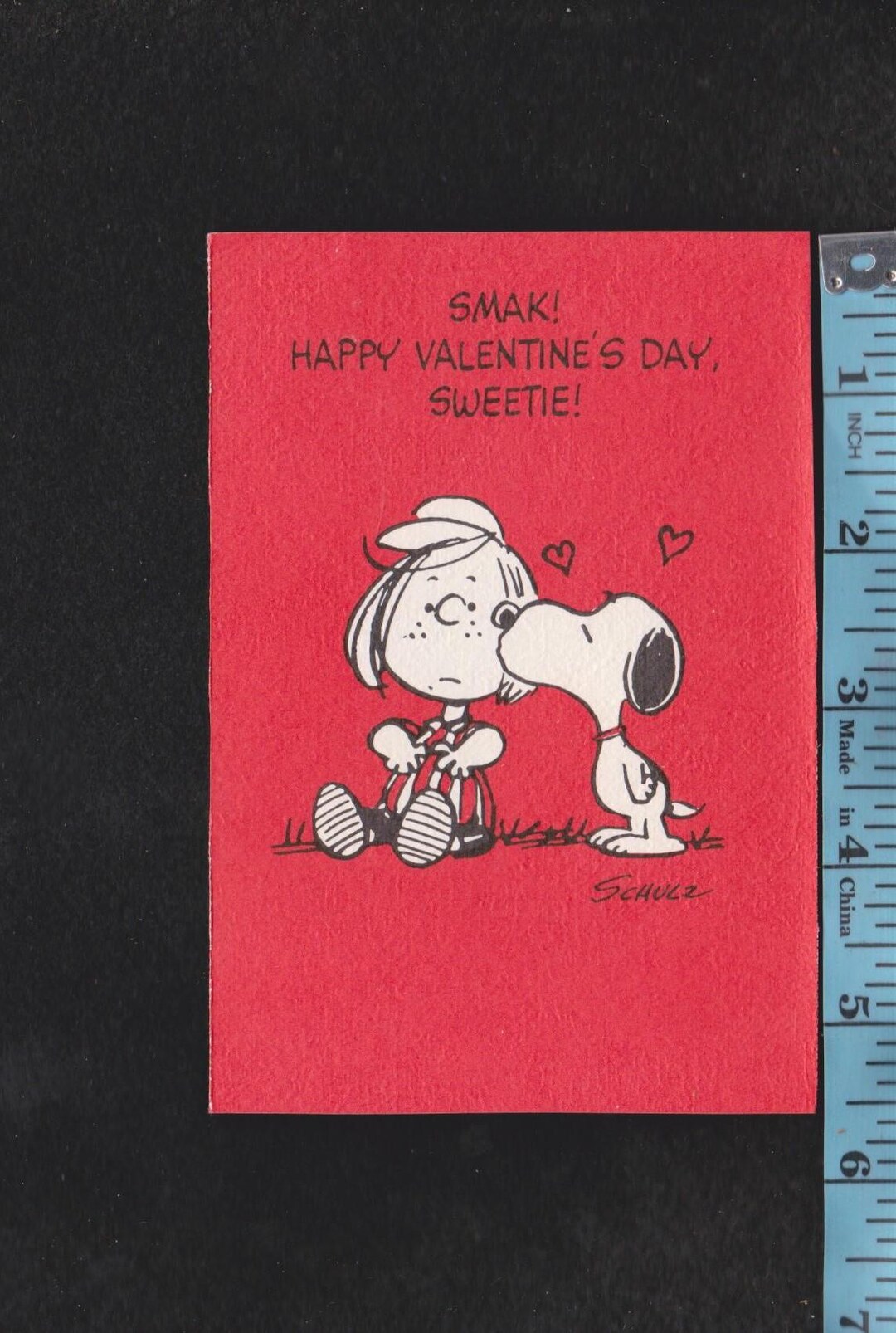 Vintage Peanuts Card SMAK! Happy Valentine's Day Sweetie! SNOOPY Kisses ...