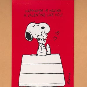 Vintage Peanuts Card Happiness is Having You for a Valentine Charlie ...