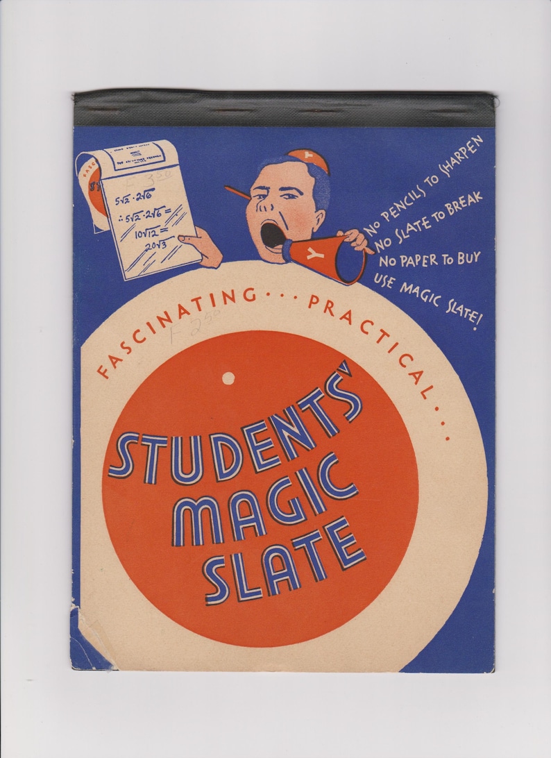 Vintage STUDENTS' MAGIC SLATE Retro Back to School Supply Without A ...
