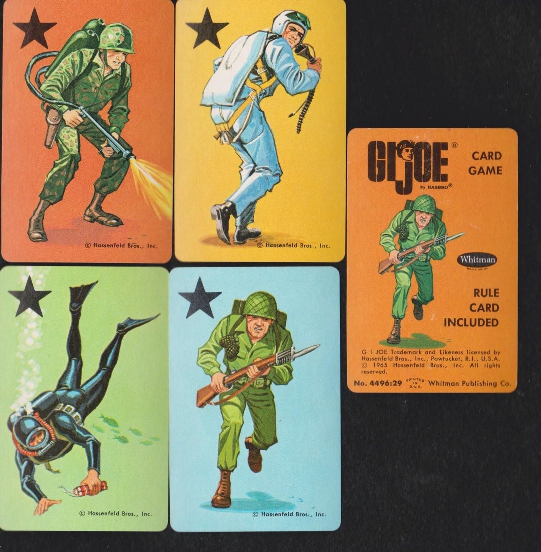 Vintage G I JOE CARD Game COMPLETE Army Combat Soldier W Gun ...