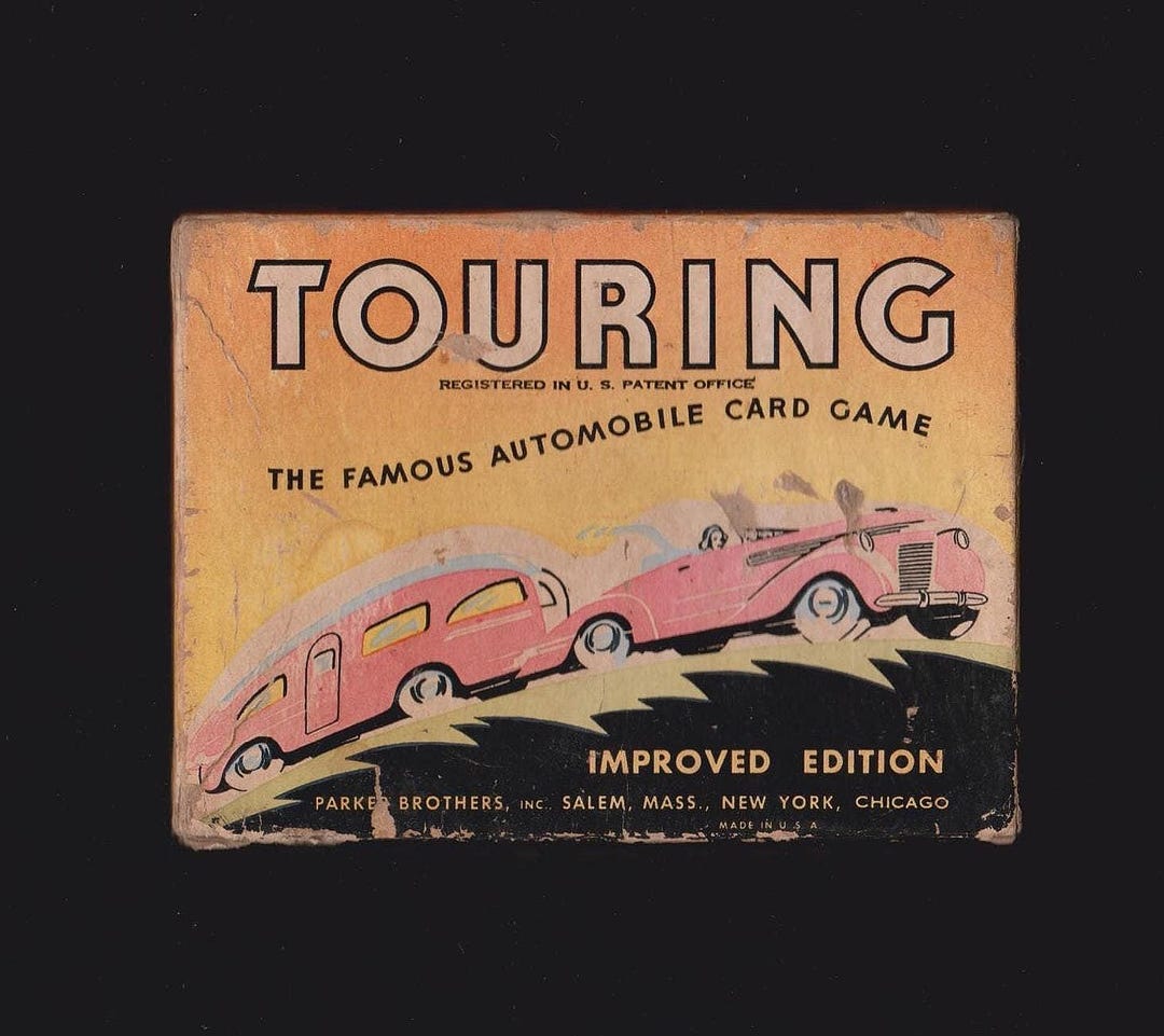 Vintage TOURING CARD GAME Complete Car Travel Road Trip 1,3,15,30 Miles ...