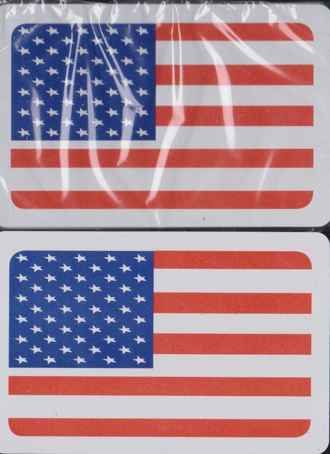 Playing Cards Double Deck Set AMERICAN FLAG All Plastic 1 Deck SEALED,1 ...