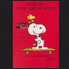 Vintage Peanuts Card SNOOPY & WOODSTOCK Play SOCCER Hearts on Ball I ...