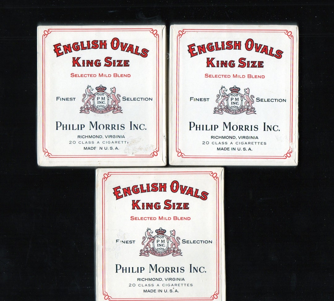 Vintage ENGLISH OVALS CIGARETTES Boxes Lot of 3 Empty Nice - Etsy