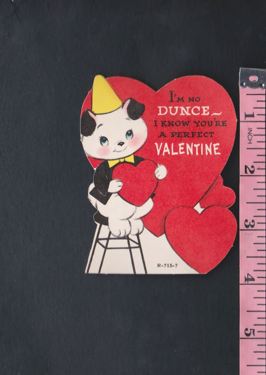 Vintage Original Card I'm No DUNCE I Know You're A PERFECT Valentine ...