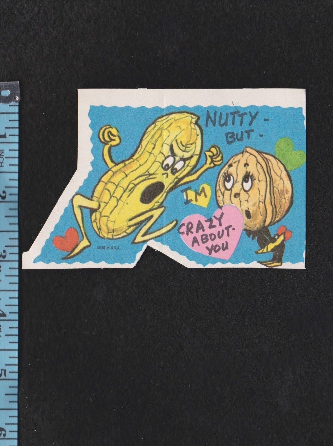 Vintage Valentine Card NUTTY but I'm Crazy About You Anthropomorphic ...