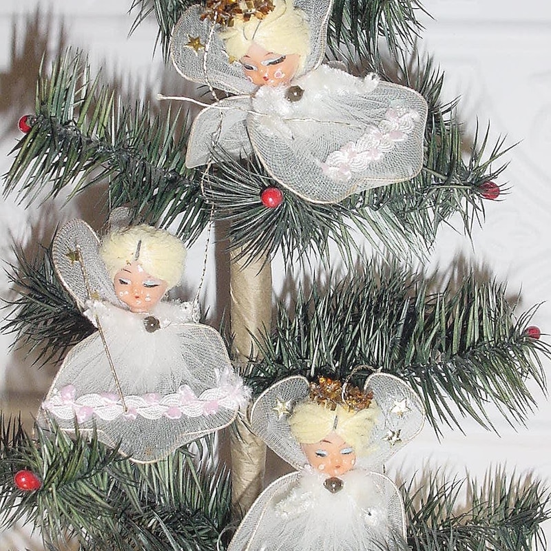 Vintage Net Angel Ornament - Etsy
