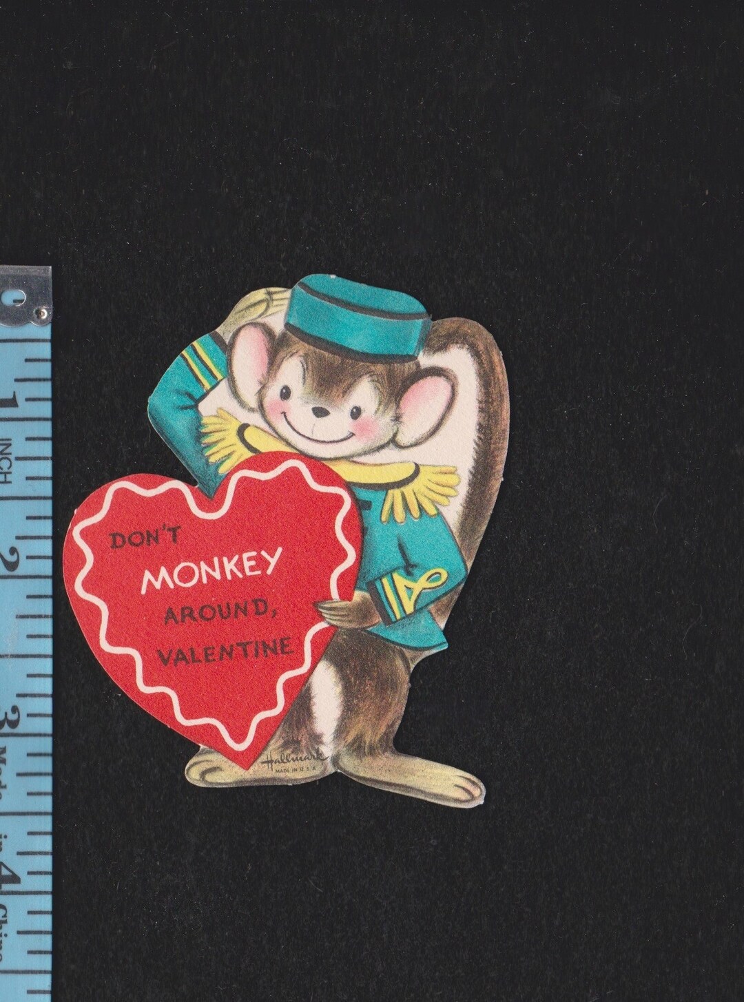 Vintage Original Card Don't MONKEY AROUND VALENTINE Cute ...