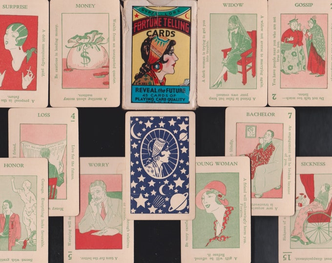 Vintage GYPSY Lore FORTUNE TELLING Card Deck Complete,instructions ...