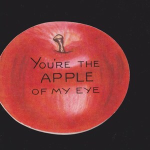 Antique Figural Card You're the APPLE of MY EYE so Be My Valentine ...