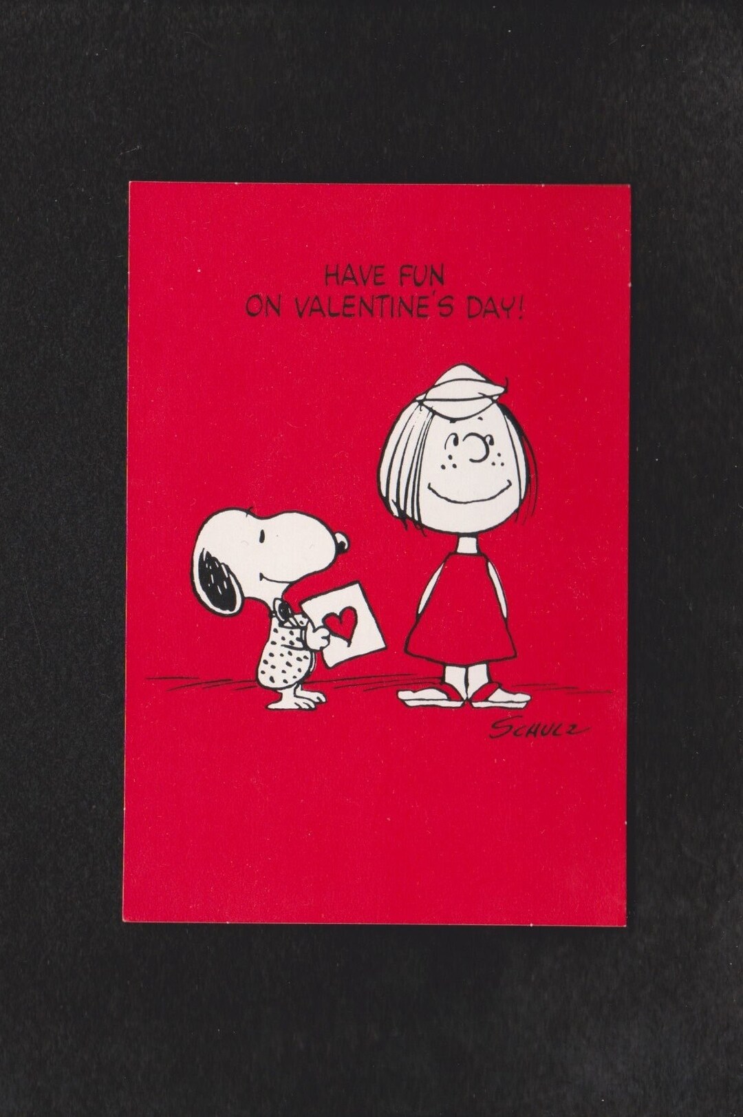 Vintage Peanuts Card SNOOPY & PEPPERMINT PATTY All Dressed up Have Fun ...