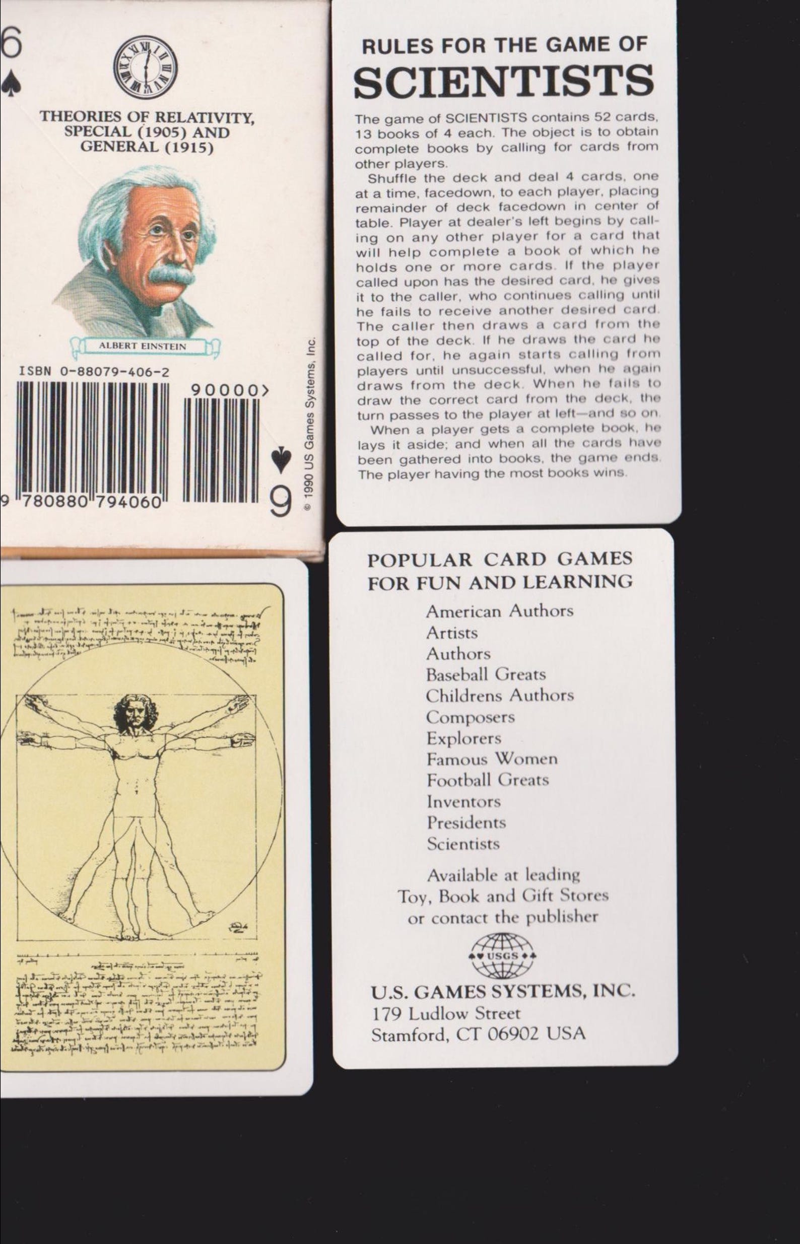 SCIENTISTS CARD GAME Leonardo Da Vinci,aristotle,marie Curie,albert ...