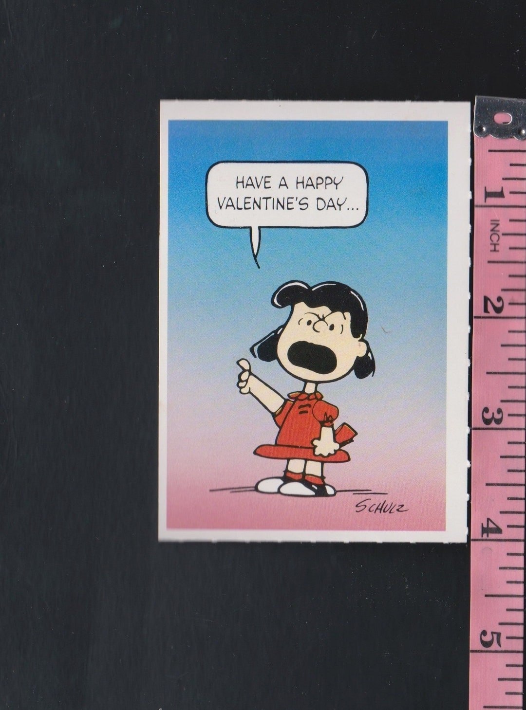Vintage Peanuts Card LUCY Commands Have A Happy Valentine's Day OR ELSE Unused Original Craft ...