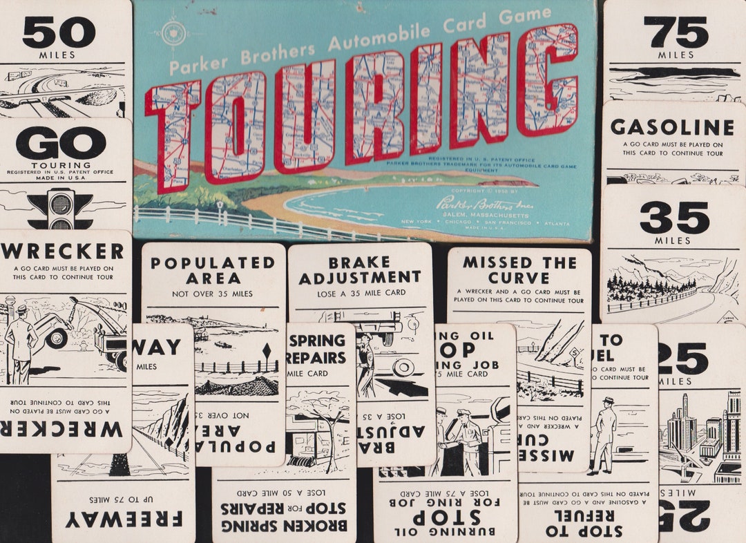 Vintage TOURING CARD GAME Car Road Trip of 590 Miles,travel Scenes ...
