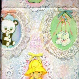 Vintage BABY Ephemera Lot Wrapping PAPER Sheet & Pieces,greeting,gift ...
