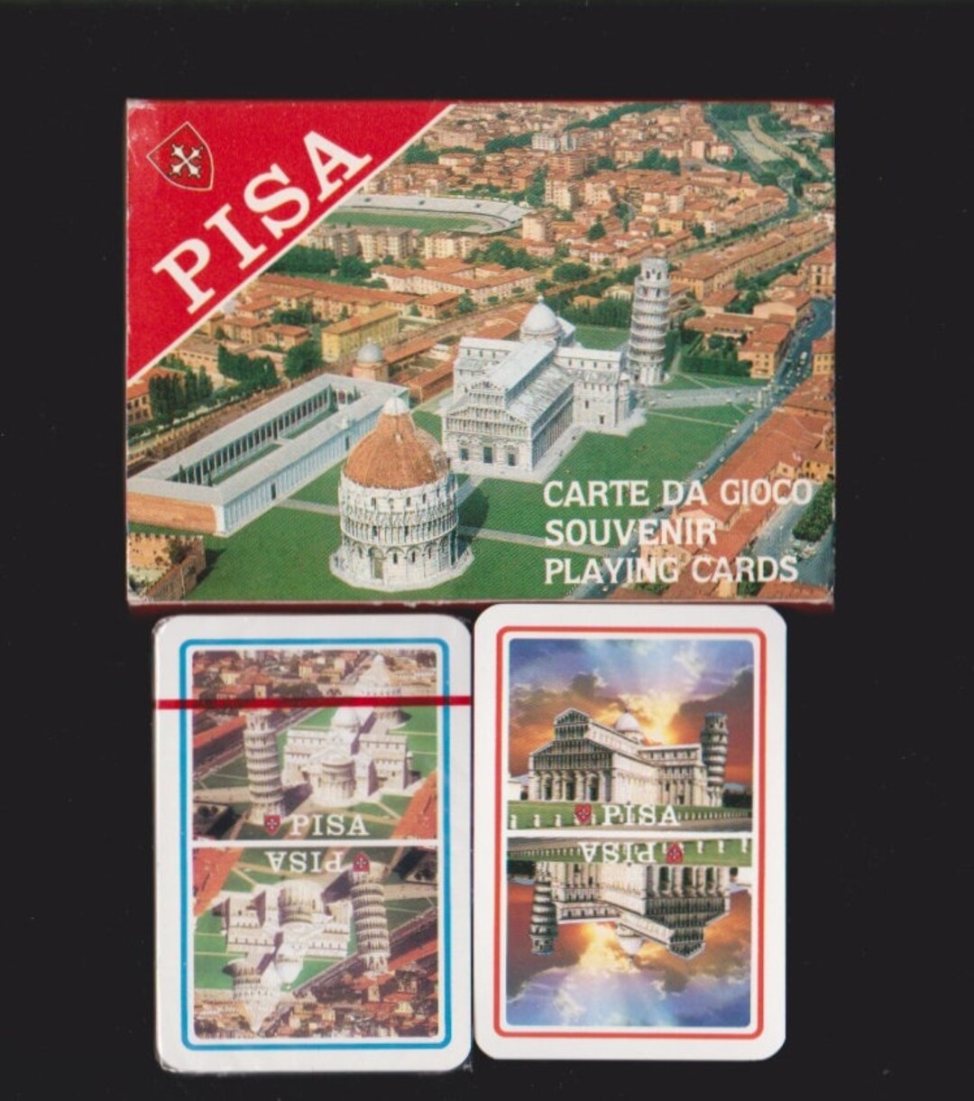 PISA ITALY Playing Cards Set 1 Factory Sealed Deck,1 is Like New,backs ...