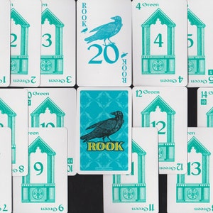 ROOK Game GOTHIC Style Number CARDS 1-14 in 4 Colors,sealed Deck,black ...