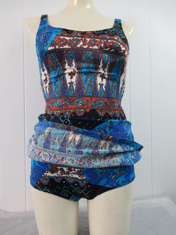 Vintage swimsuit, 1970s bathing suit, one piece, swim… - Gem