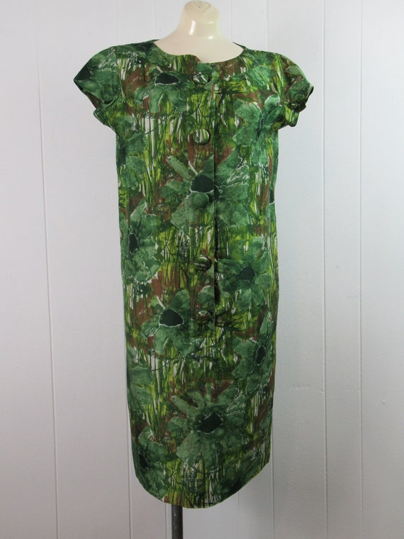 Vintage dress, 1960s dress, green dress, mod dress, f… - Gem