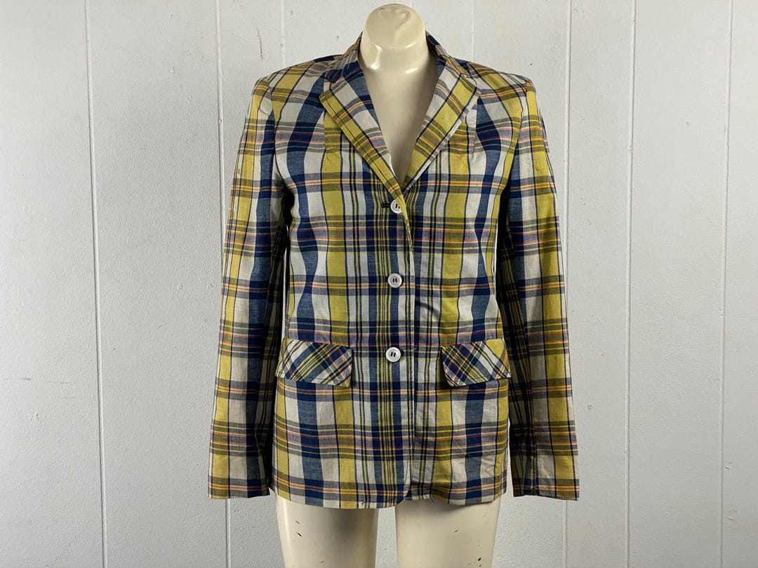 Vintage Jacket, Size Medium, Madras Jacket, Vintage Blazer, John Meyer ...