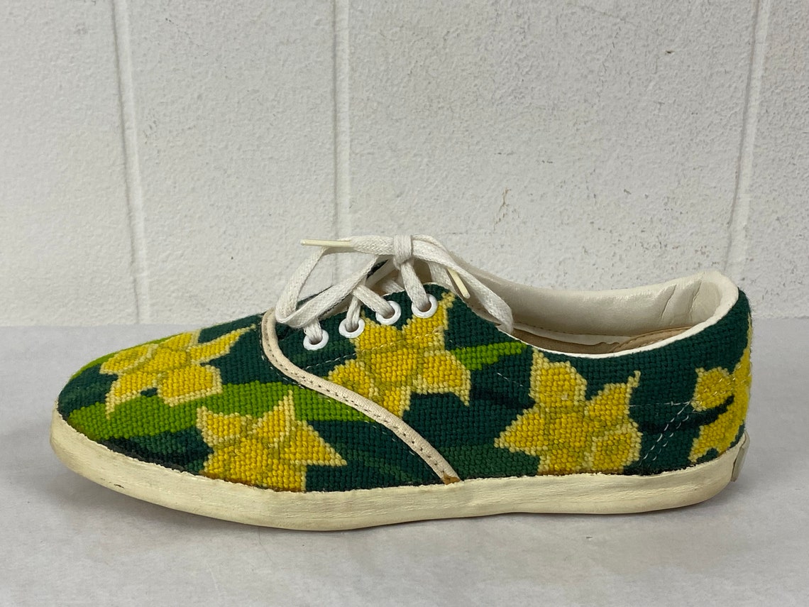 Vintage Sneakers 1960s Vans Van Doren Tapestry Shoes Faux - Etsy