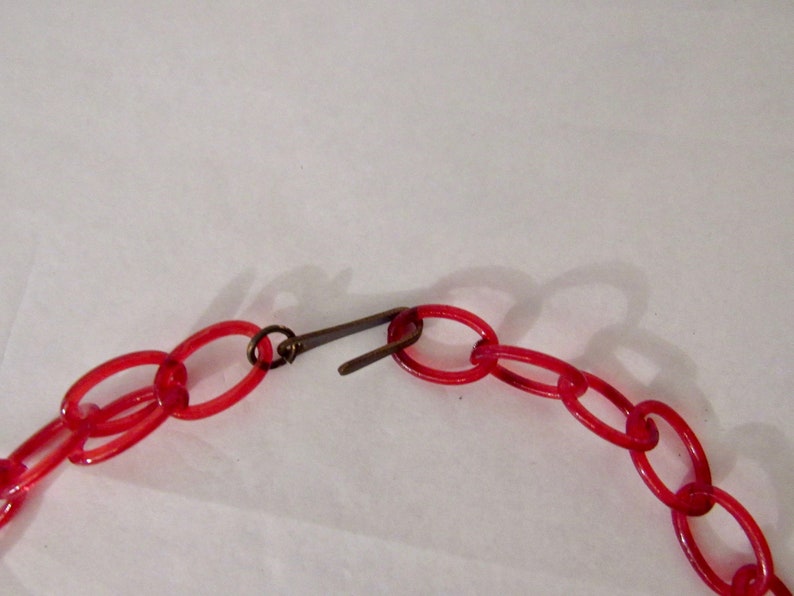 Vintage Necklace, Cherry Red Bakelite Necklace, Cherries and Leaves ...