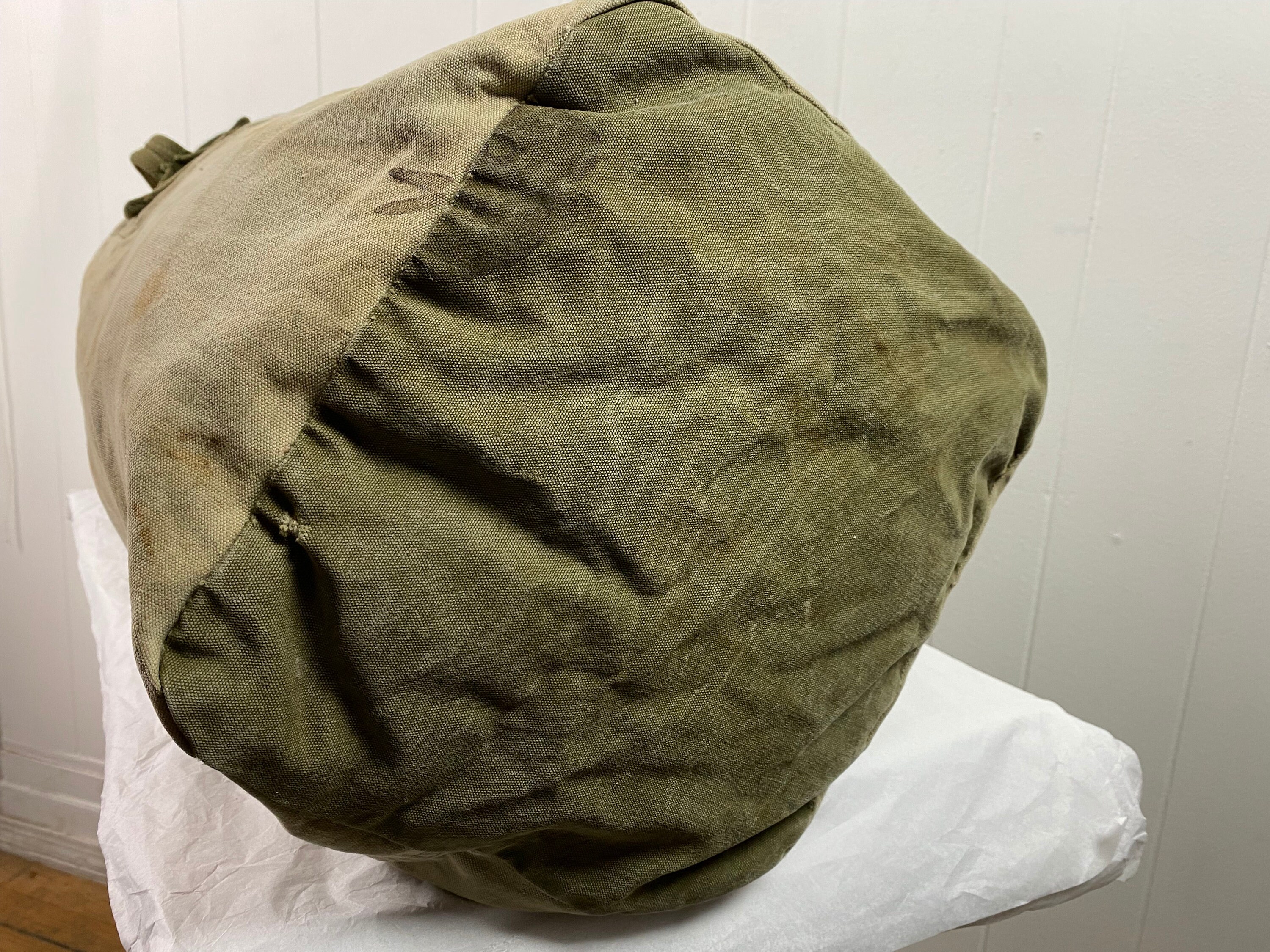 Vintage Duffel Bag, 1940s Bag, USN Bag, Navy Bag, Canvas Bag, Vintage ...