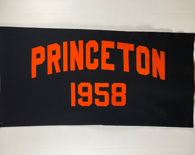 Vintage Banner, Large Banner, Princeton Banner, 1950s Banner, 1958 ...