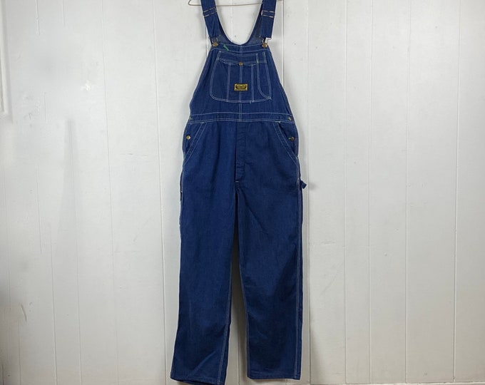 Vintage Overalls, 35" X 31", 1960s Overalls, Sanforized, Denim Overalls ...