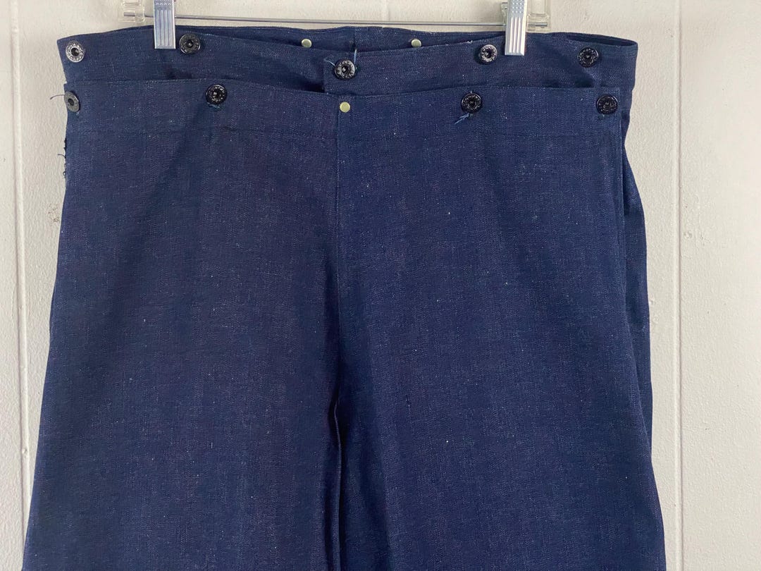 Vintage Denim Pants, Size 38" X 33.5", 1940s Denim Jeans, WWII Denim ...